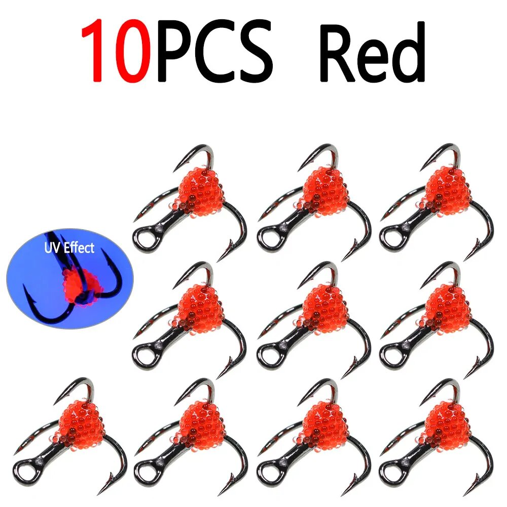 10шт Рыболовные крючки Red Size 14