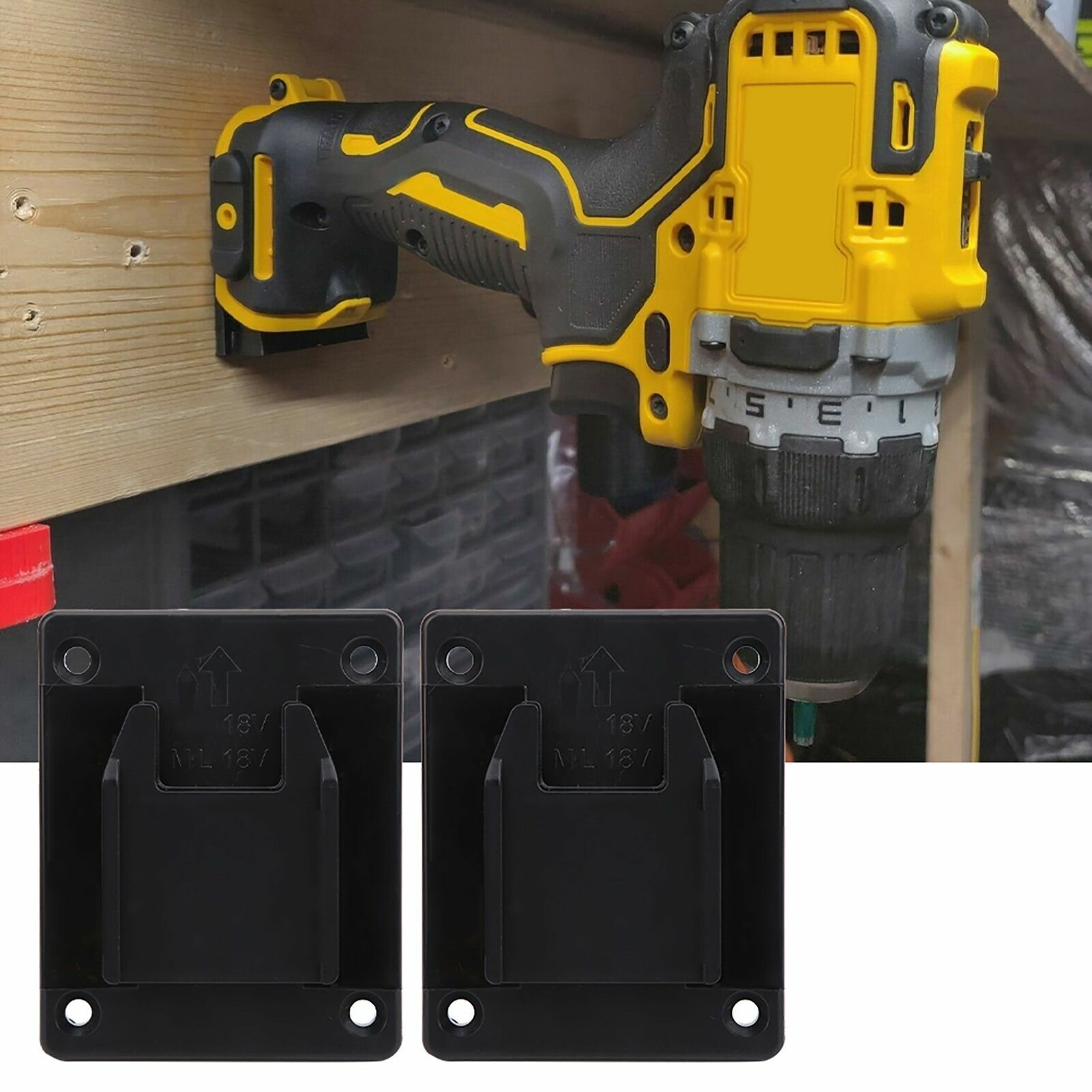 2 шт. подходят для Milwaukee M18 18 В/20 В, устройства для крепления настенной полки для электроинструмента
