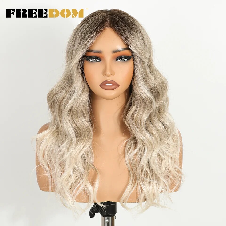 FREEDOM Парик с фронтом шнурка, блонд омбре, NATHL 8-12S-613VC