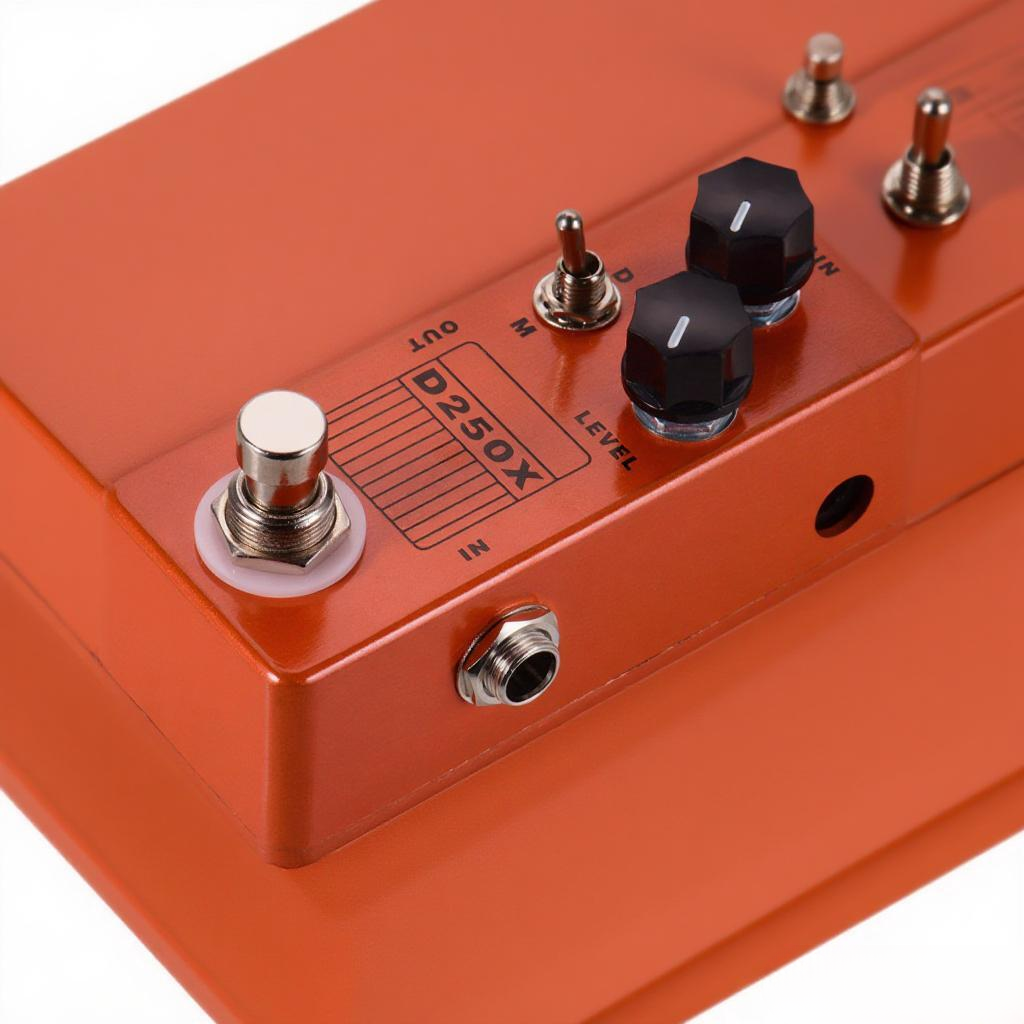 Эффектный педаль для электрогитары D250X Mini Overdrive Preamp с 2-мя моделями, корпусом из цельного металла и функцией True Bypass