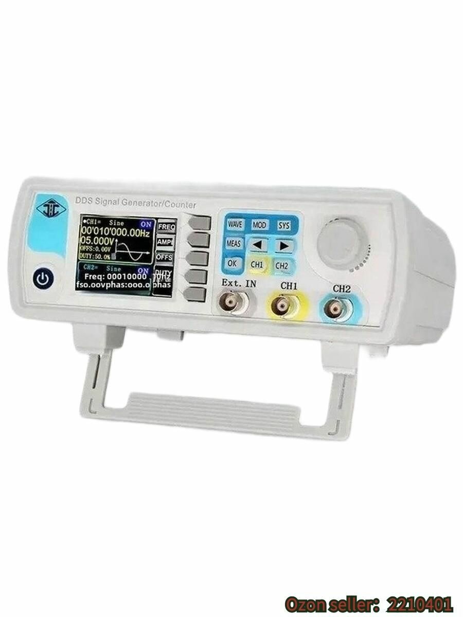 Эксклюзивный двухканальный функциональный генератор JDS6600 с частотомером, 60 МГц DDS и произвольной формой сигнала CNC