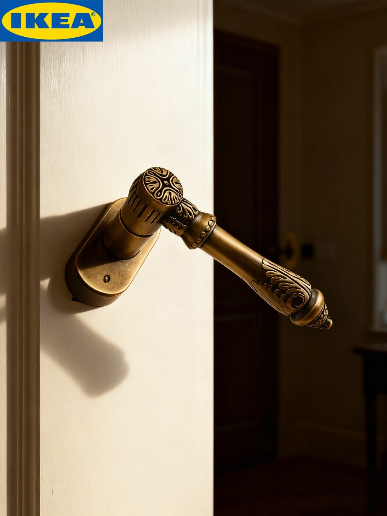 Винтажная латунная трехмерная рельефная дверная и оконная ручка, 43 мм, поворотная