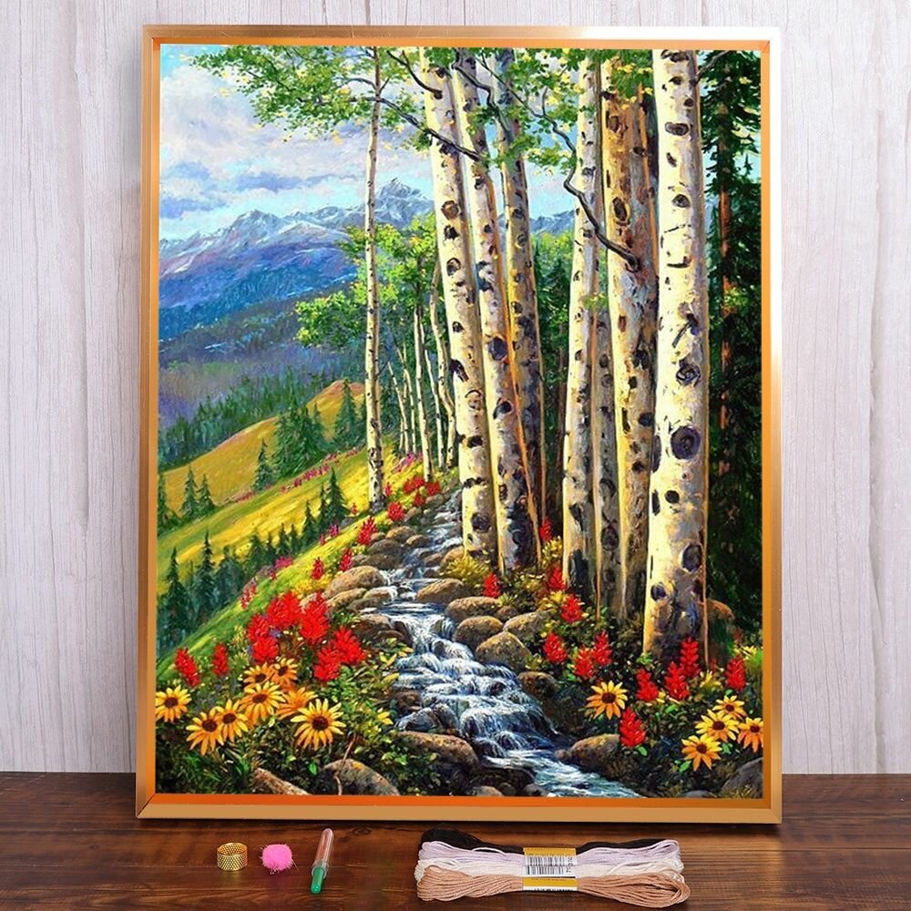 Эксклюзивный комплект для вышивки 11CT пейзаж 30x40см 40 цветов