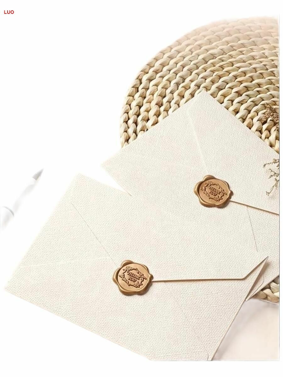 Дизайнерский Конверт с Льняной Текстурой, 40шт.