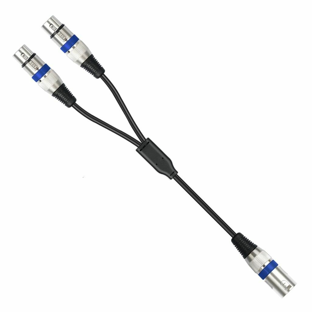Адаптер 3Pin мама к двойному 3Pin папа для аудиосигнала, Синий