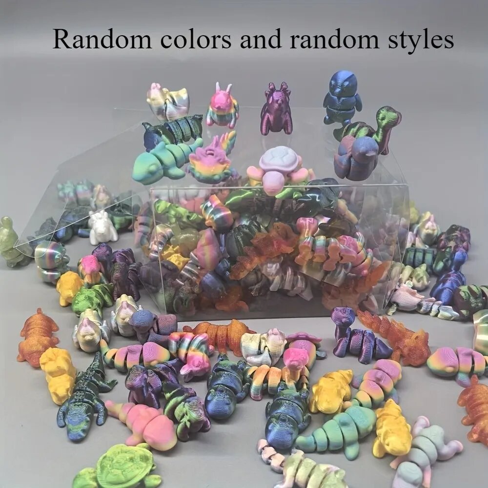 100 3D-животных с подвижными суставами, коллекция "Царство животных". Уникальные фигурки для декора комнаты, сада, аквариума и праздников. Миниатюрные скульптуры