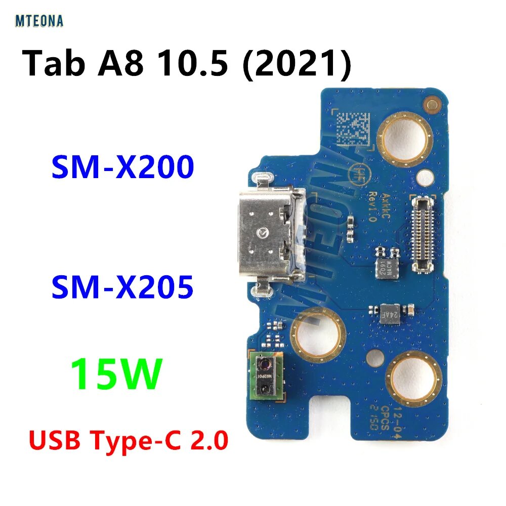 15 Вт USB-порт для зарядки, разъем для док-станции, зарядная плата, гибкий кабель для Samsung Galaxy Tab A8 10.5 2021/SM-X200/X205