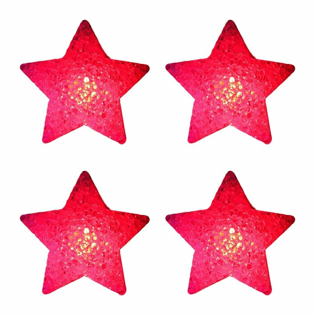 1 упаковка из 4-х ручных реквизитов для танцевального представления star light-red shell red light