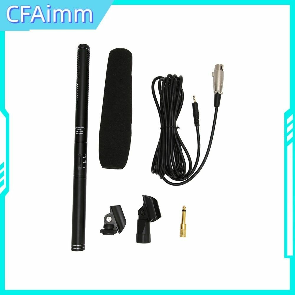 Проводной микрофон для интервью, алюминиевый, шумоподавление