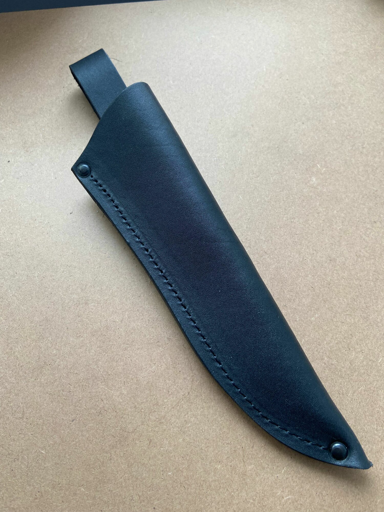 Чехол для ножа, из натуральной кожи с двойным подвесом
