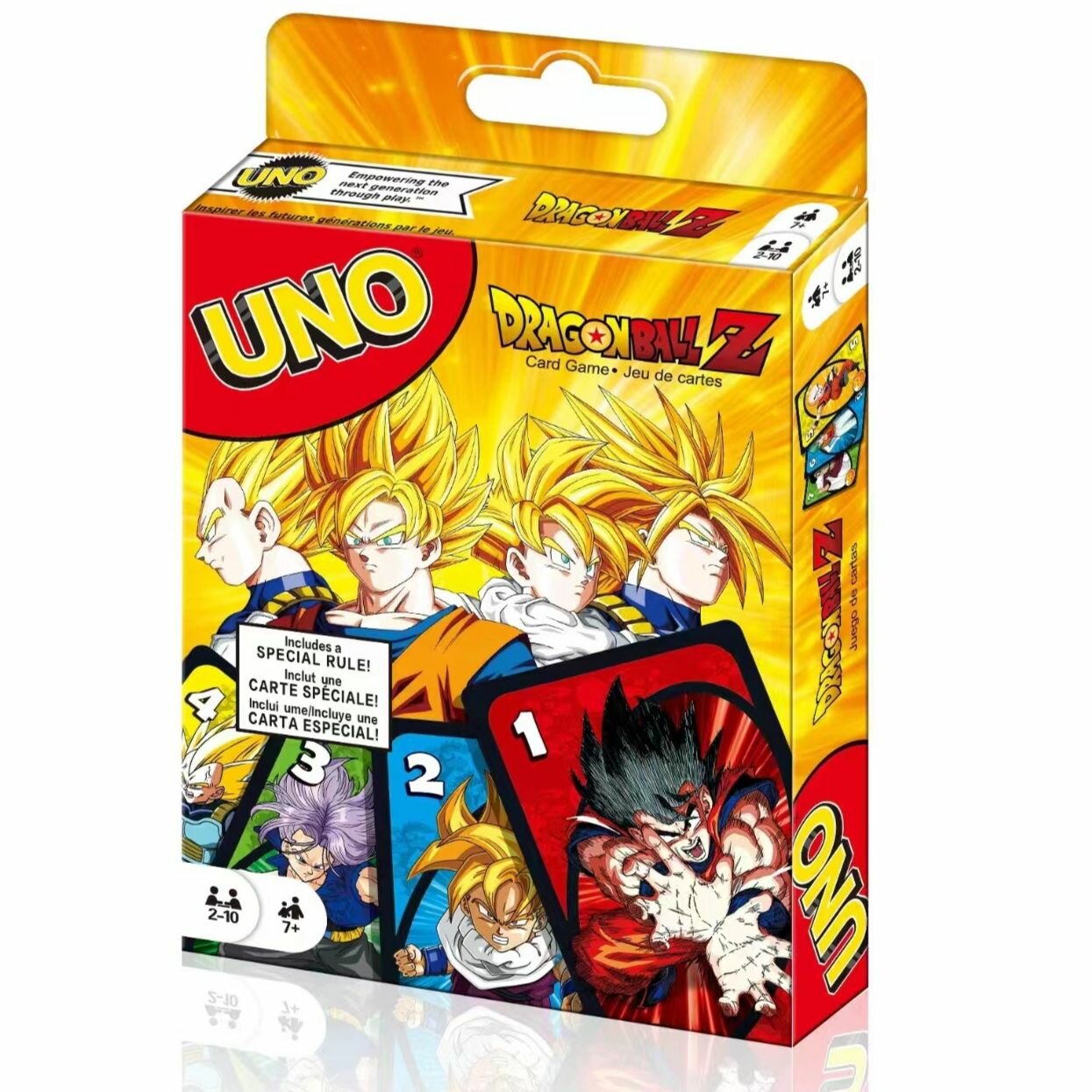 Настольная игра "UNO Dragonball", карточная, для всей семьи, 2-10 игроков, 108 карточек