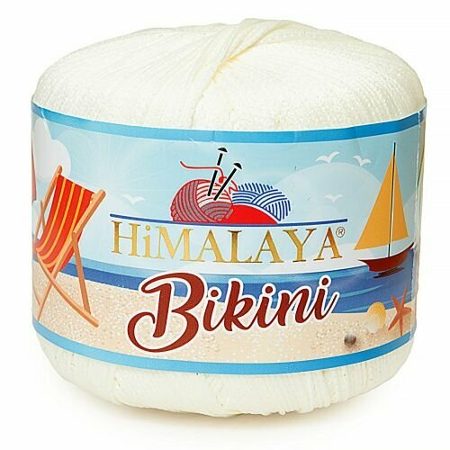 Пряжа Himalaya Bikini 80614 (2 мотка по 50г/165м) молочный