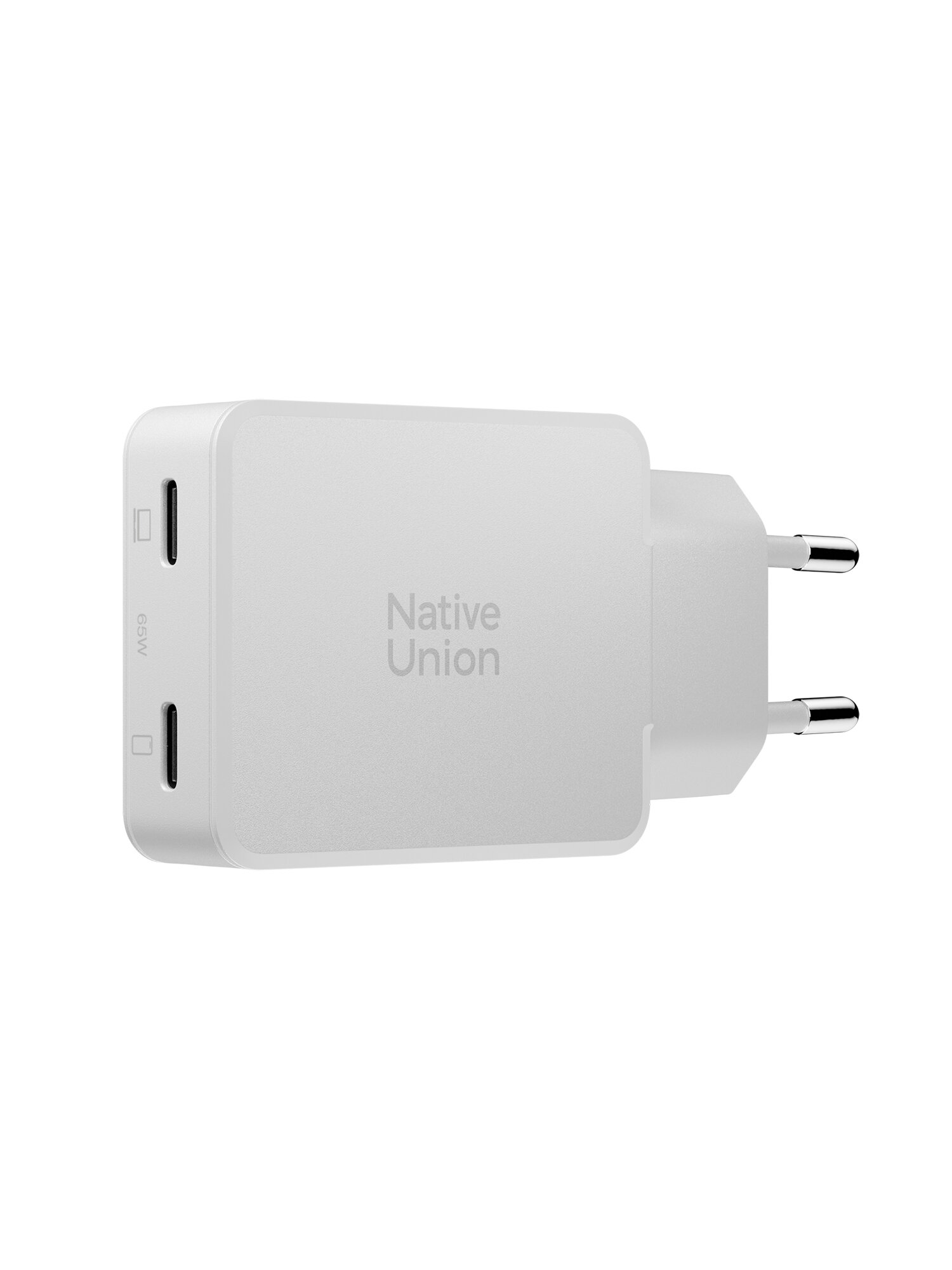 Сетевое зарядное устройство Native Union POCKET GAN CHARGER 65W, разъемы 2xUSB-C, цвет: белый