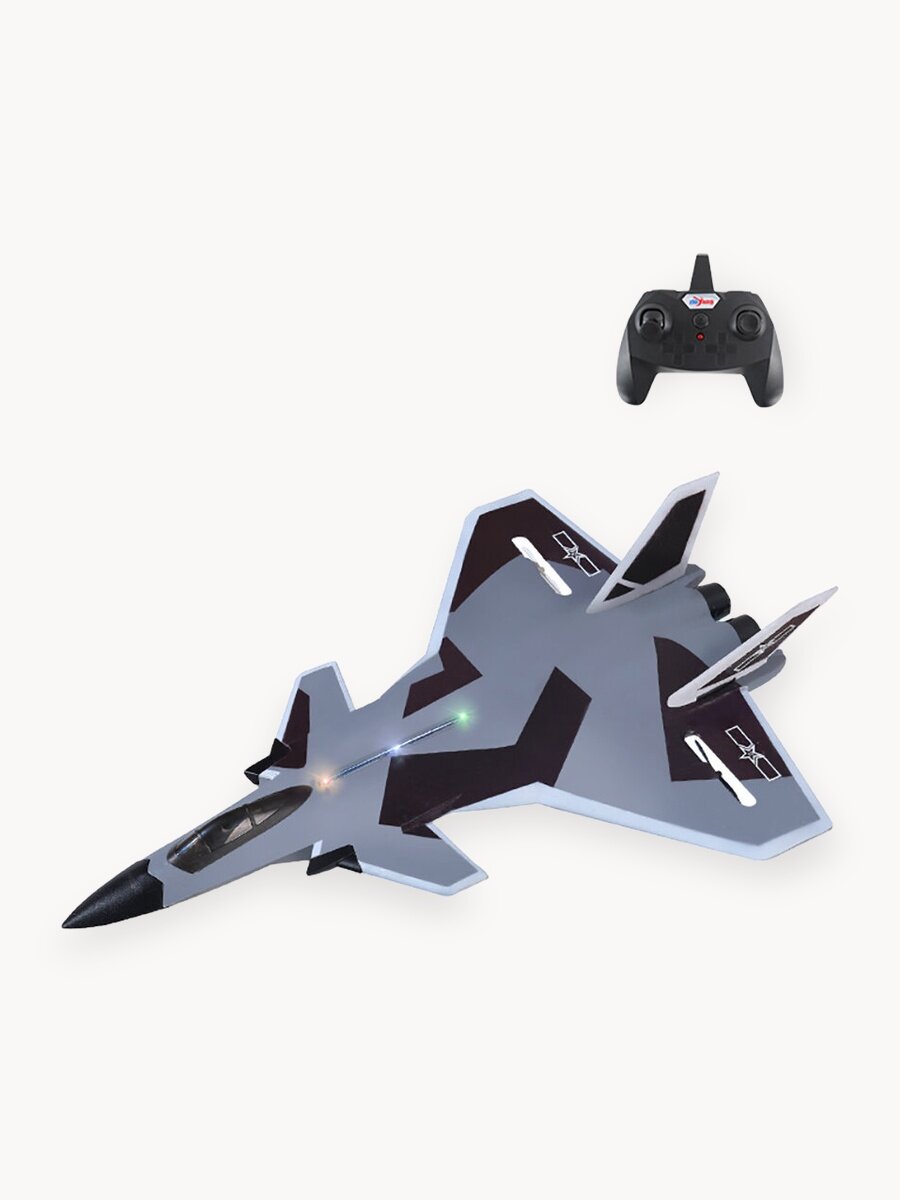 Радиоуправляемый самолет Sky Whisper, серый, с пультом управления