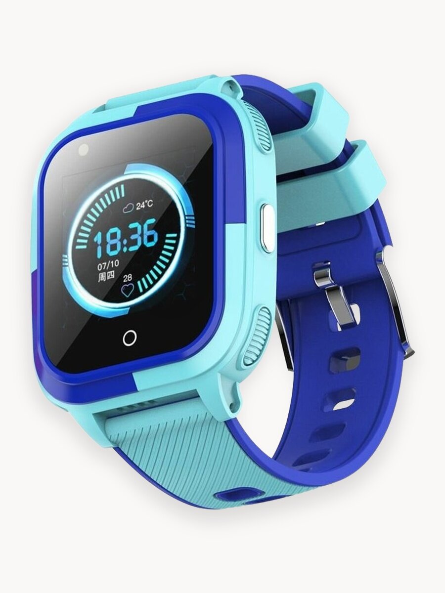 Наручные умные часы Smart Baby Watch Wonlex CT11 голубые, электроника с GPS и видеозвонком, аксессуары для детей