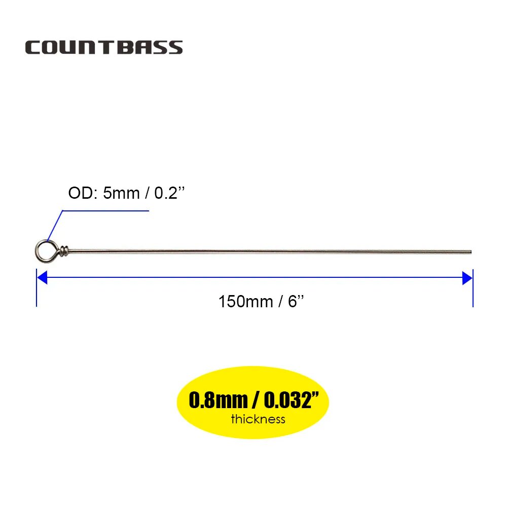 COUNTBASS Проволока для блесен, 0.8mm/150mm