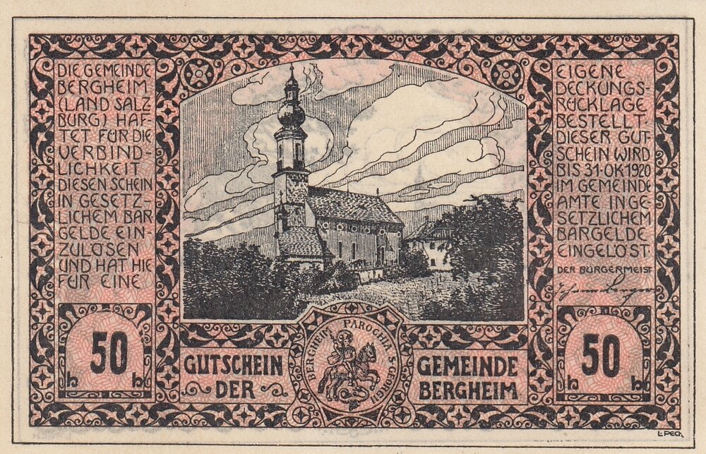Австрия, Бергхайм 50 геллеров 1914-1920 гг. (№1) (2)