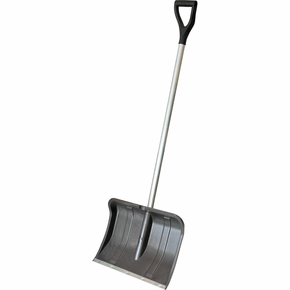 Снеговая пластмассовая лопата Комплект-Агро вьюга № 2 с алюминиевым черенком и V-образной ручкой KA8222