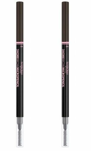 Карандаш для бровей, Deborah Milano, 24Ore Brow Micropencil, тон 03, 0,1 г, 2 шт