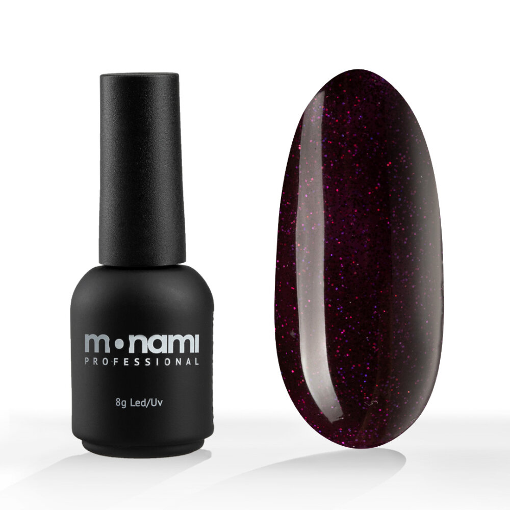 Гель-лак Monami Main Color №06 8 г цвет бургунди с фиолетовыми и пурпурными