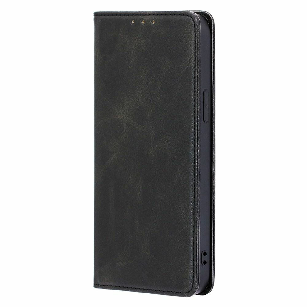 Чехол-книжка MyPads для Asus Zenfone Max Pro M1 ZB601KL / ZB602KL / Асус Зенфон ZB601KL, Телячья кожа, закрывающаяся на магнит, черный