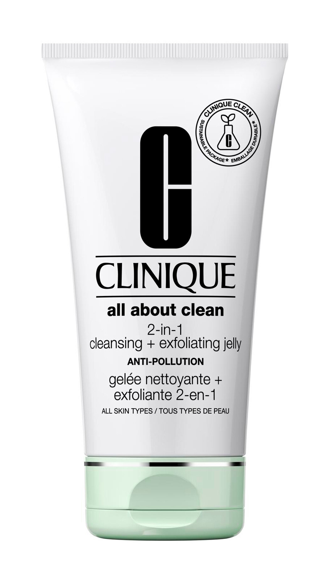 CLINIQUE 2-in-1 Cleansing+ Exfoliating Jelly Anti-Pollution Желе для лица 2в1 очищающее, 150 мл