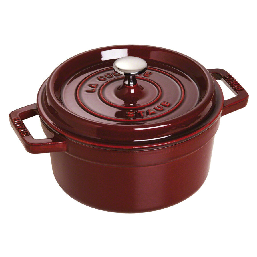 Кастрюля Staub 20см 2,2л (гранатовый), премиум качество, элитная, высокое качество