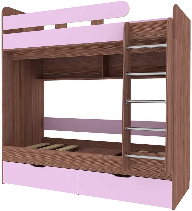 Двухъярусная кровать Юниор 5 80x160 Бодего Темный Ирис