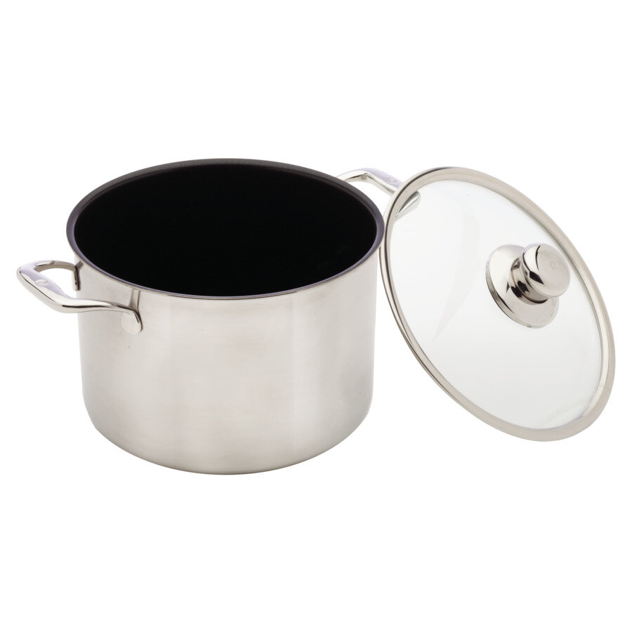 Кастрюля с крышкой Swiss Diamond Nonstick Clad 24 см, 7,5 л, сталь нержавеющая, п/к