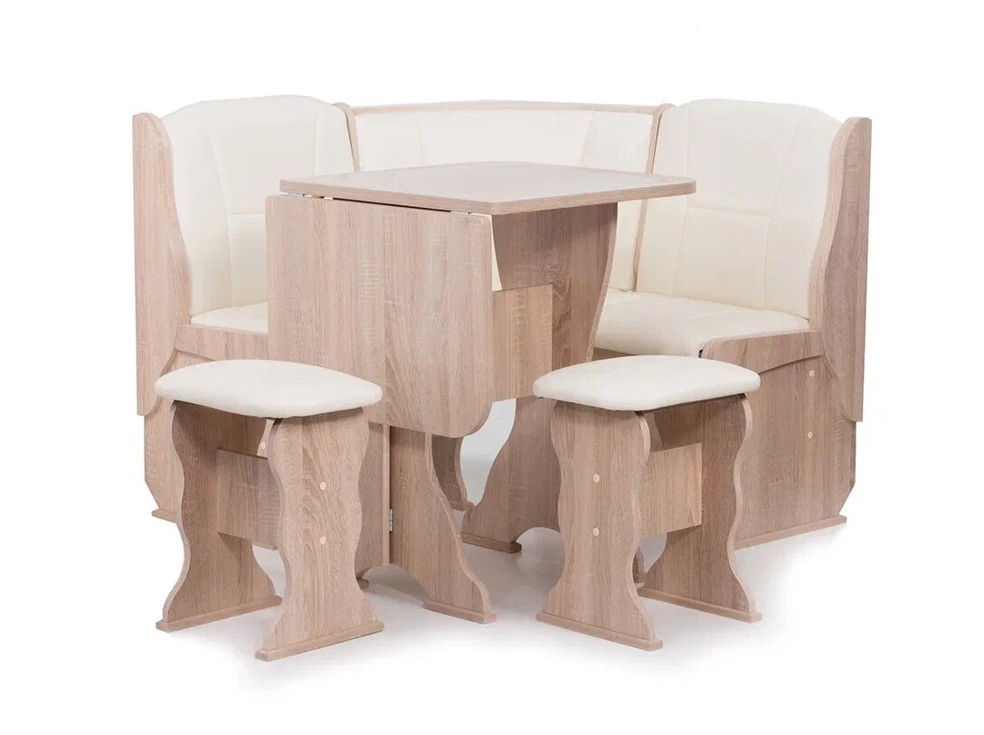 Кухонный уголок Betel нарцисс-однотон ДУБ сонома, Б. крем Размеры: Высота 880мм Глубина 1080мм Ширина 1080мм