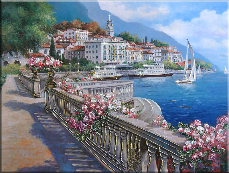 Картина "Ривьера-1" (плекси арт) 90x120см.