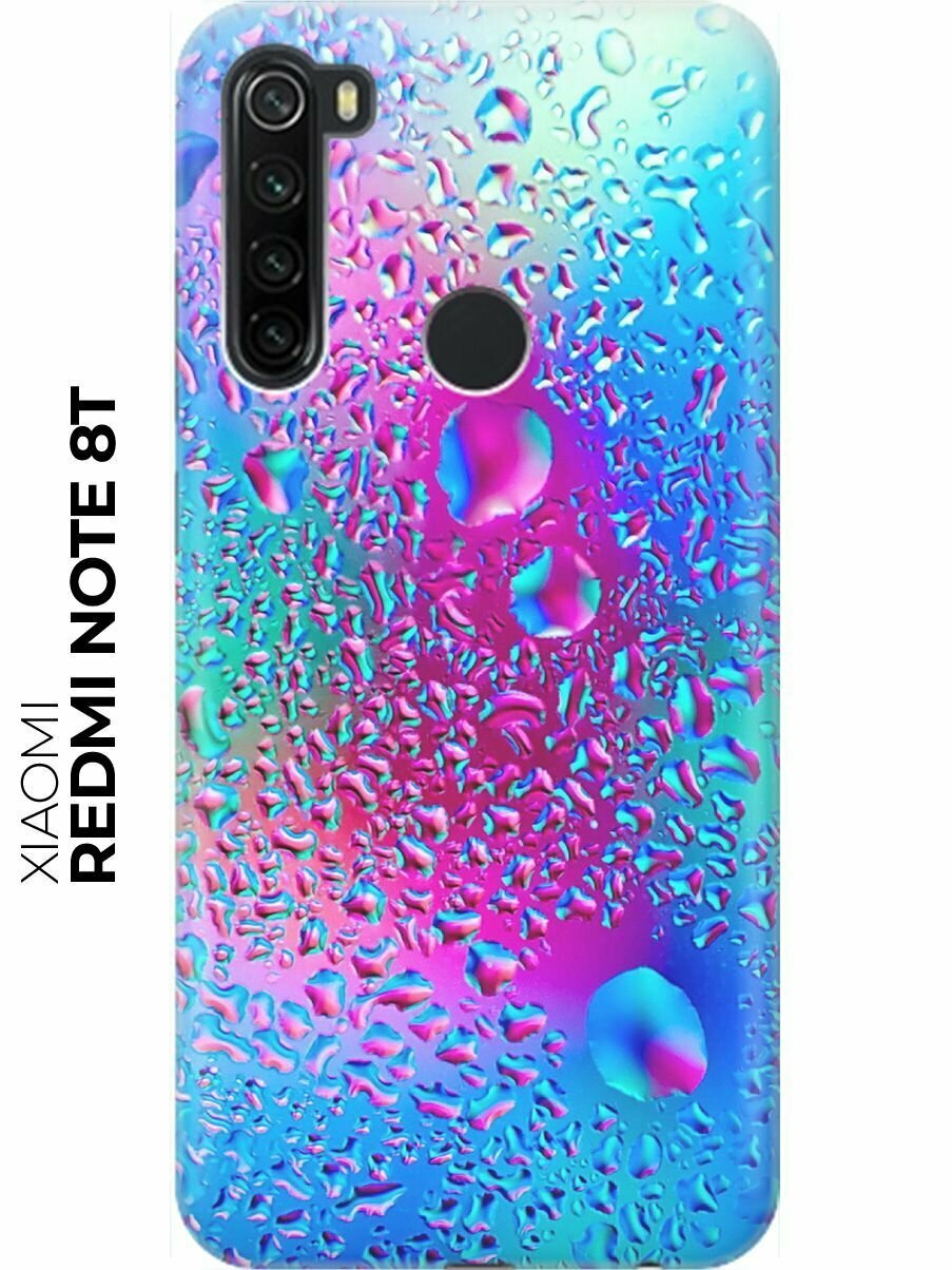 Накладка Transparent для Xiaomi Redmi Note 8T с принтом "Капли на стекле"