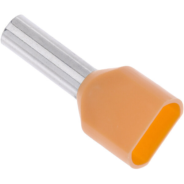 Наконечник НШВИ(2) TE2513 2,5-13 медный 2,5мм2 втулочный изолированный на 2 провода, ПВХ (300 шт. в наборе)