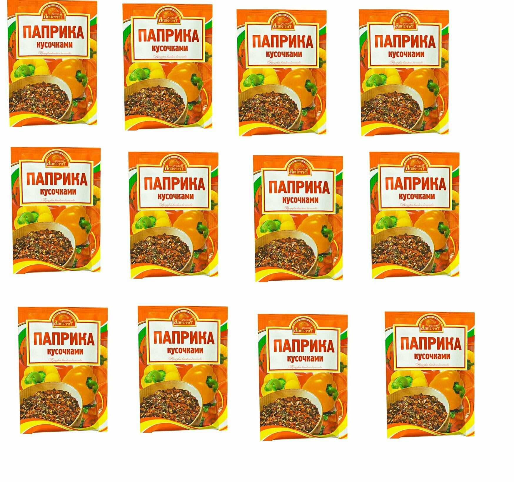 Русский аппетит Паприка кусочками, 10 г - 12 шт.
