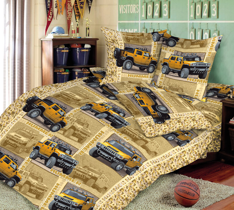 Детское постельное белье Вальтери ДБ-75 1.5 спальный комплект с рисунком 150х215, 2 наволочки 50х70