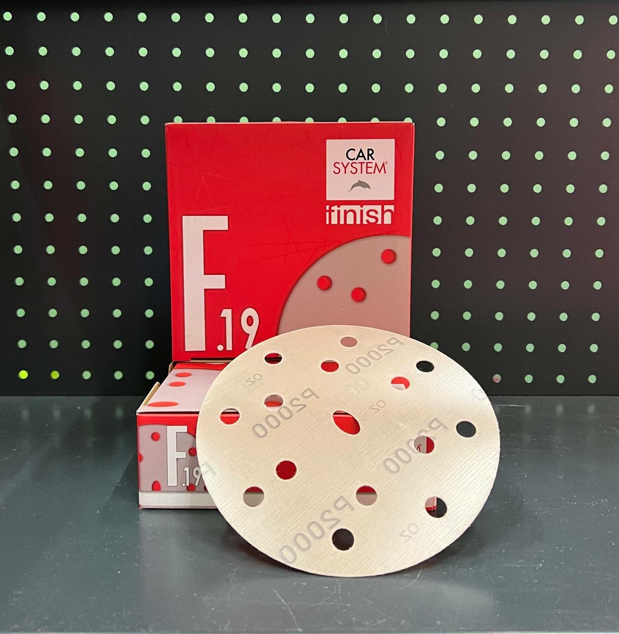 Круг шлифовальный Carsystem F19 Finish, на полимерной пленке, D-152 мм, 15 отв, P1000, (уп. 50 шт.)
