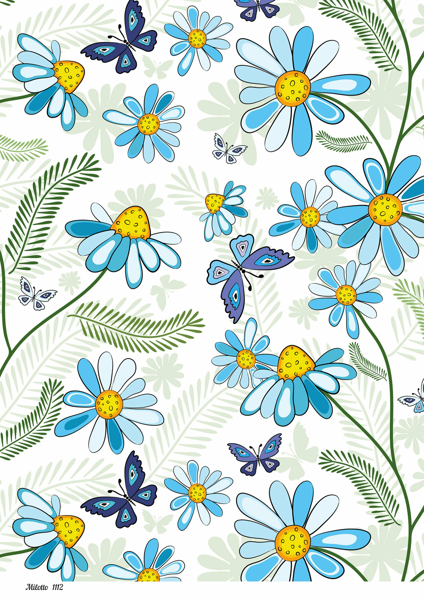 Картинки для декупажа на рисовой бумаге A4 1112 фон цветы бабочки винтаж Milotto