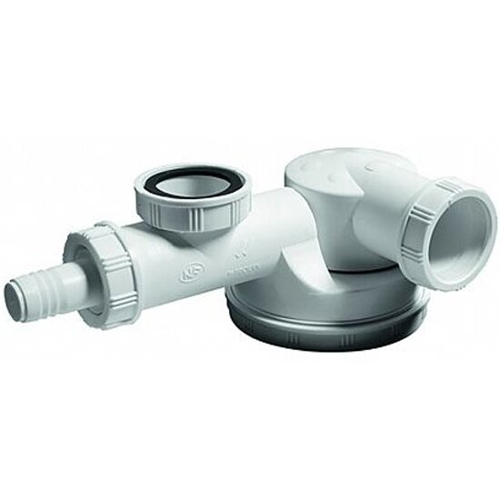 Сифон для раковины Wirquin Espace сверхплоский, без выпуска, с отводом, 1 1/2" x 40 мм