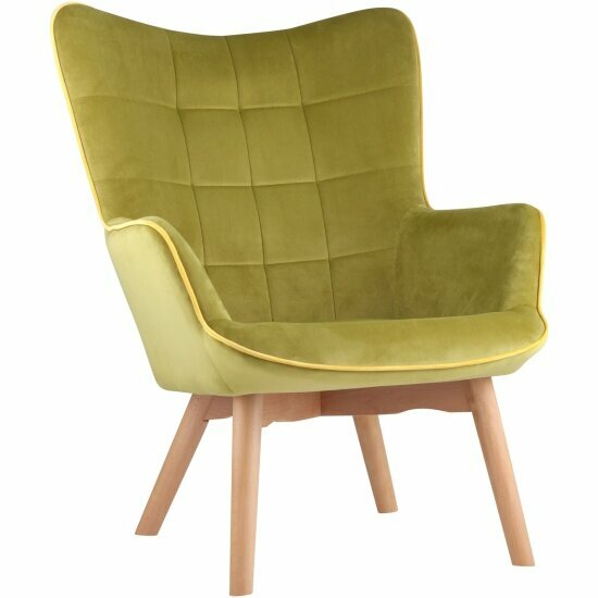 Кресло Stool Group Манго, вельвет, оливковый
