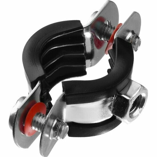 Зубр Хомут трубный с гайкой, 1/2", 10шт, оцинкованный, 37850-20-24