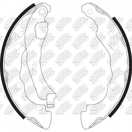 Колодки тормозные барабанные Nibk FN0619, 4 шт