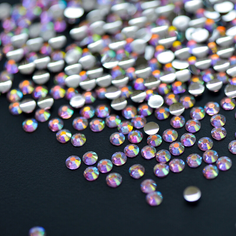 Стразы DMC Resin (ок. 1520 шт.) холодной фиксации, цвет Lt.Pink АВ Silver base, размер SS16 3.8-4 мм
