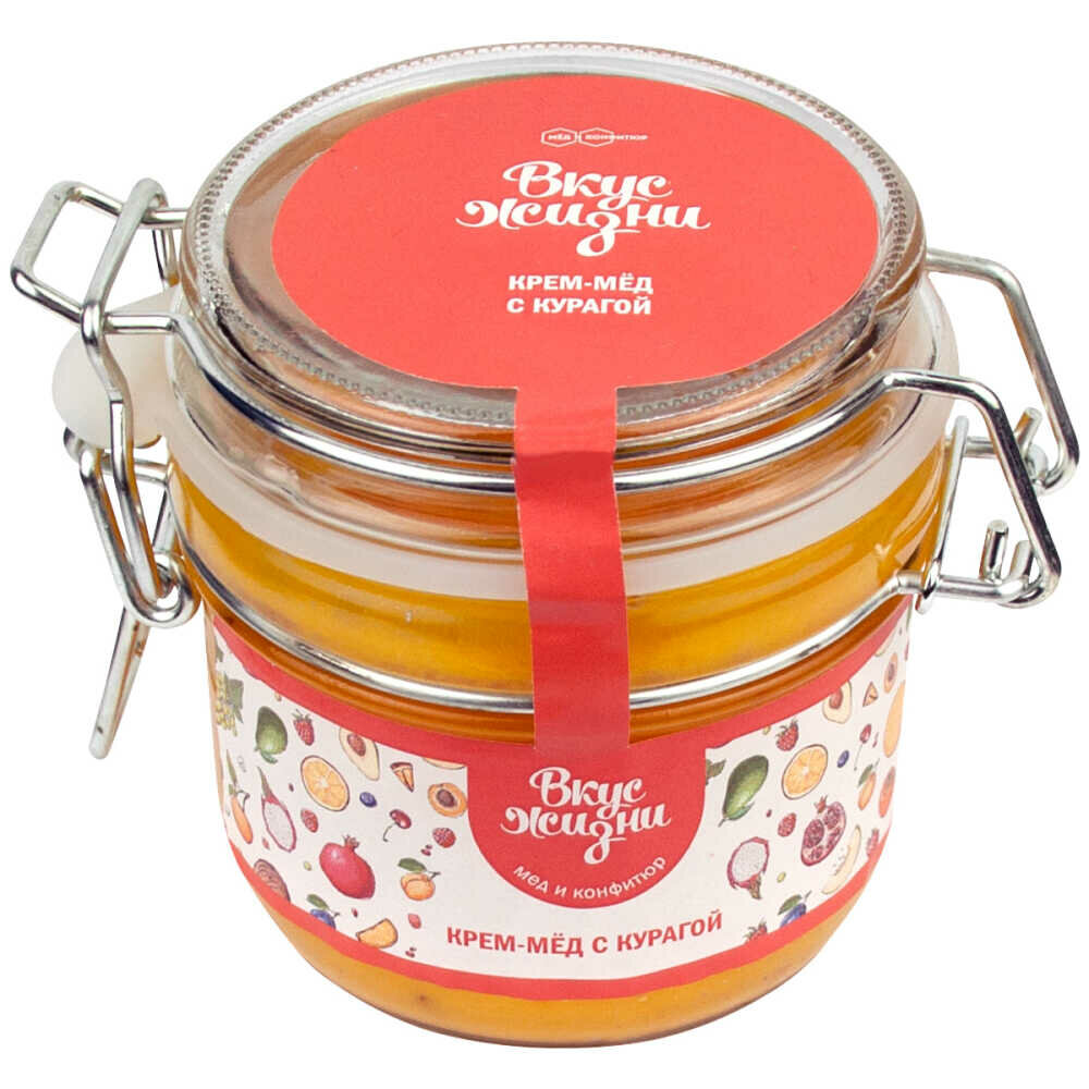 Крем-мёд с курагой с бугельным замком Вкус Жизни New 250 гр.