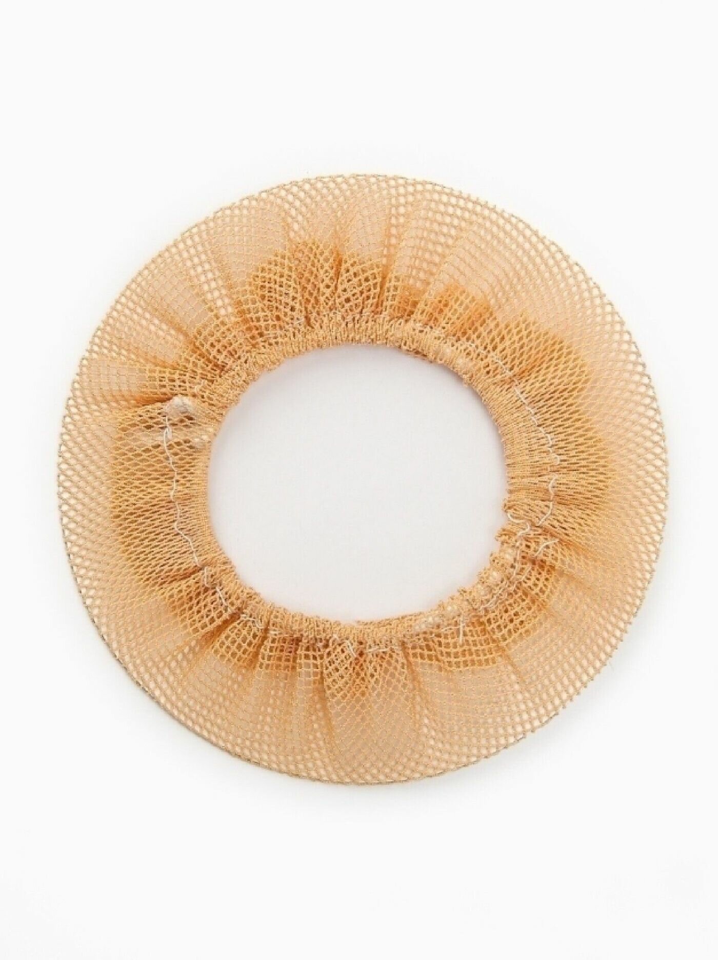 Эластичная сеточка на пучок для прически на танцы и гимнастику, цвет бежевый, 2 шт.