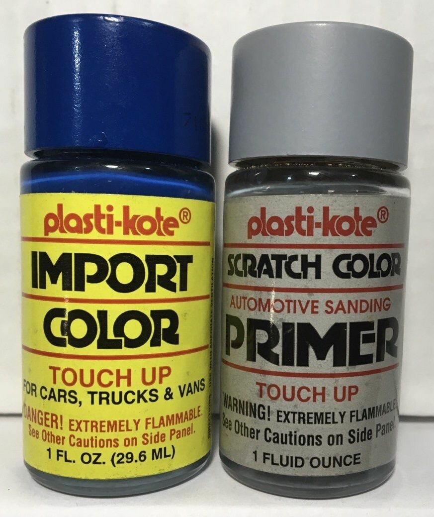 1406933 Краска для Scania ( Скания) Blue Синий + Грунт Серый - набор 30 мл+ 30 мл с кисточками, для сколов и повреждений