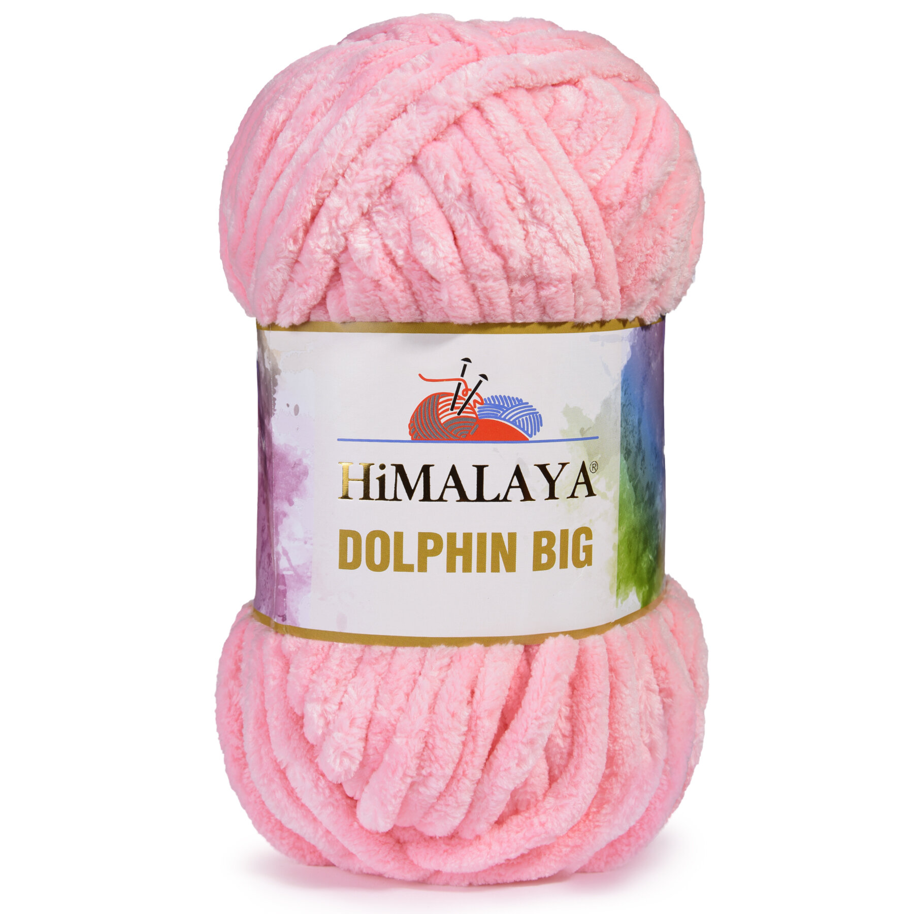 Пряжа Himalaya DOLPHIN BIG 100% Полиэстер, 200гр/80м, (76720 розовый) 1 упаковка (3 мотка)