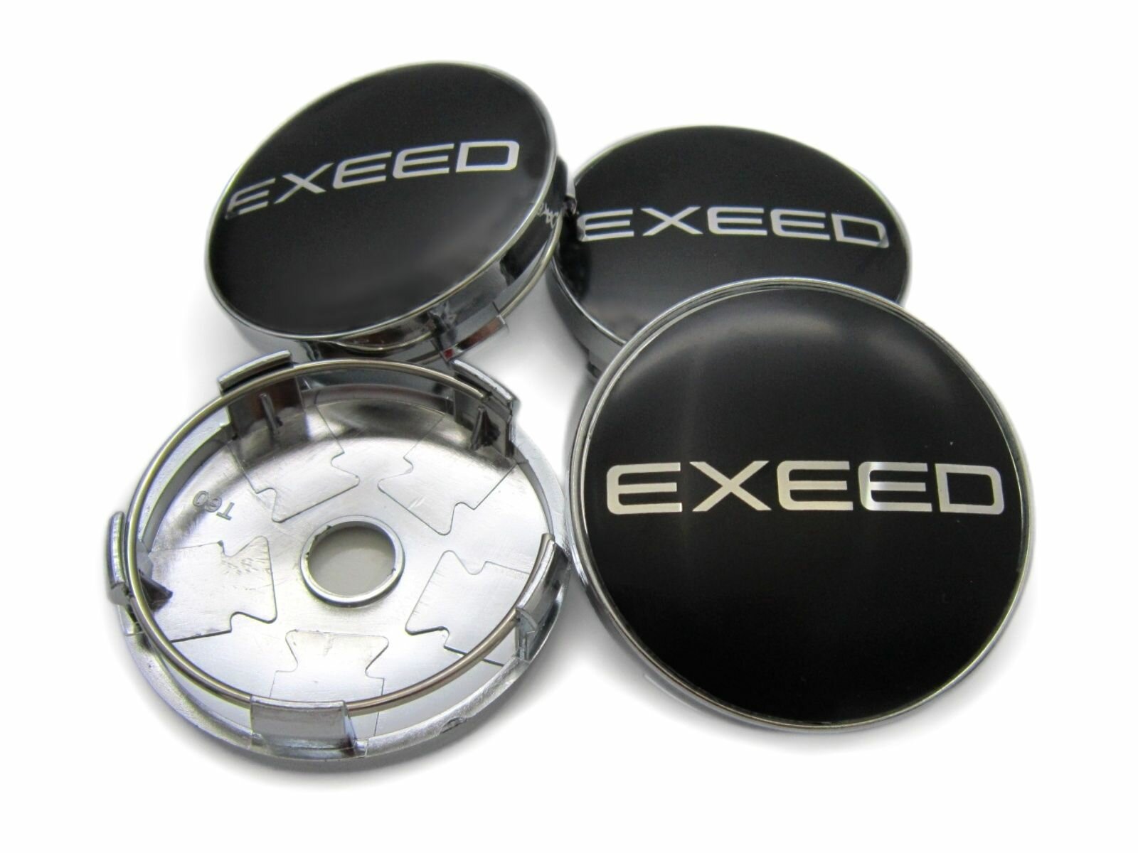 Колпачки, заглушки на литые диски EXEED 60/56 мм, комплект 4 шт.
