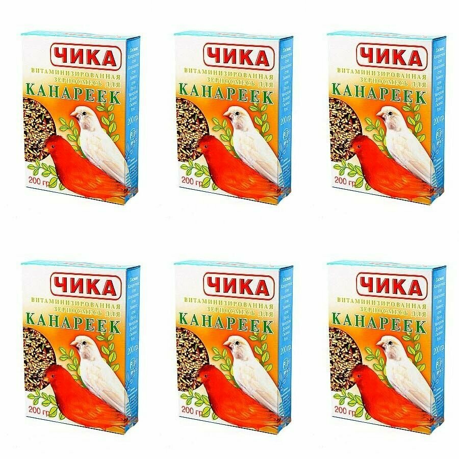 Чика Корм для канареек, 200 гр, 6 шт/