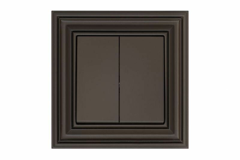 LIREGUS Выключатель 2 клавишный IP44 коричневый омбре LIREGUS RETRO