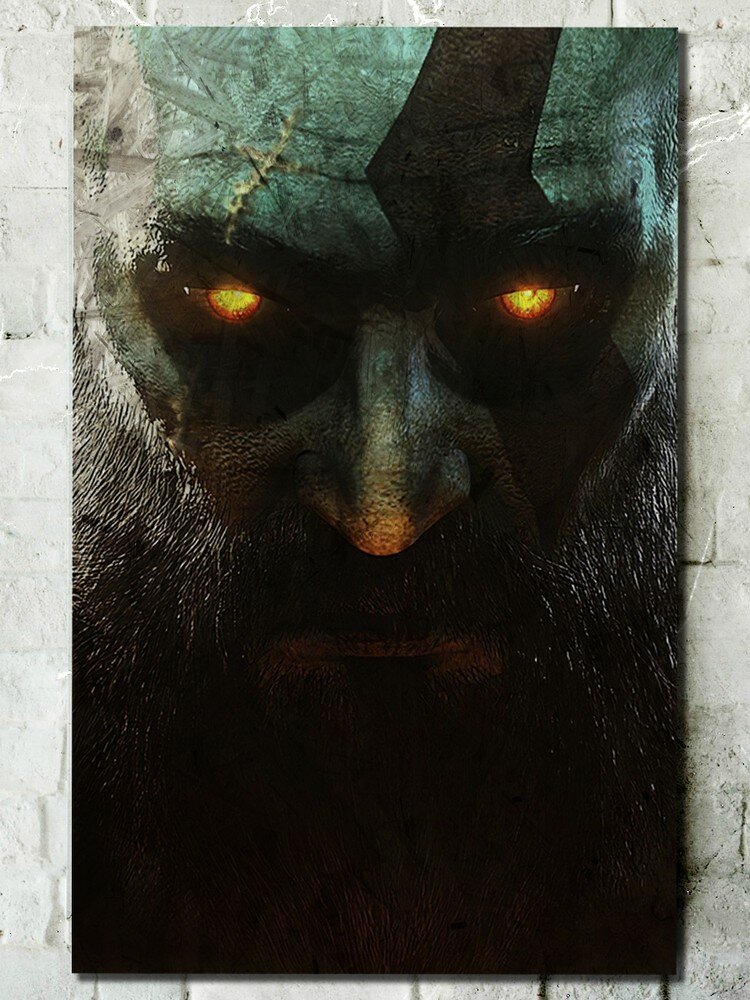Картина интерьерная на рельефной доске ОСП Игры God of War IV - 14199
